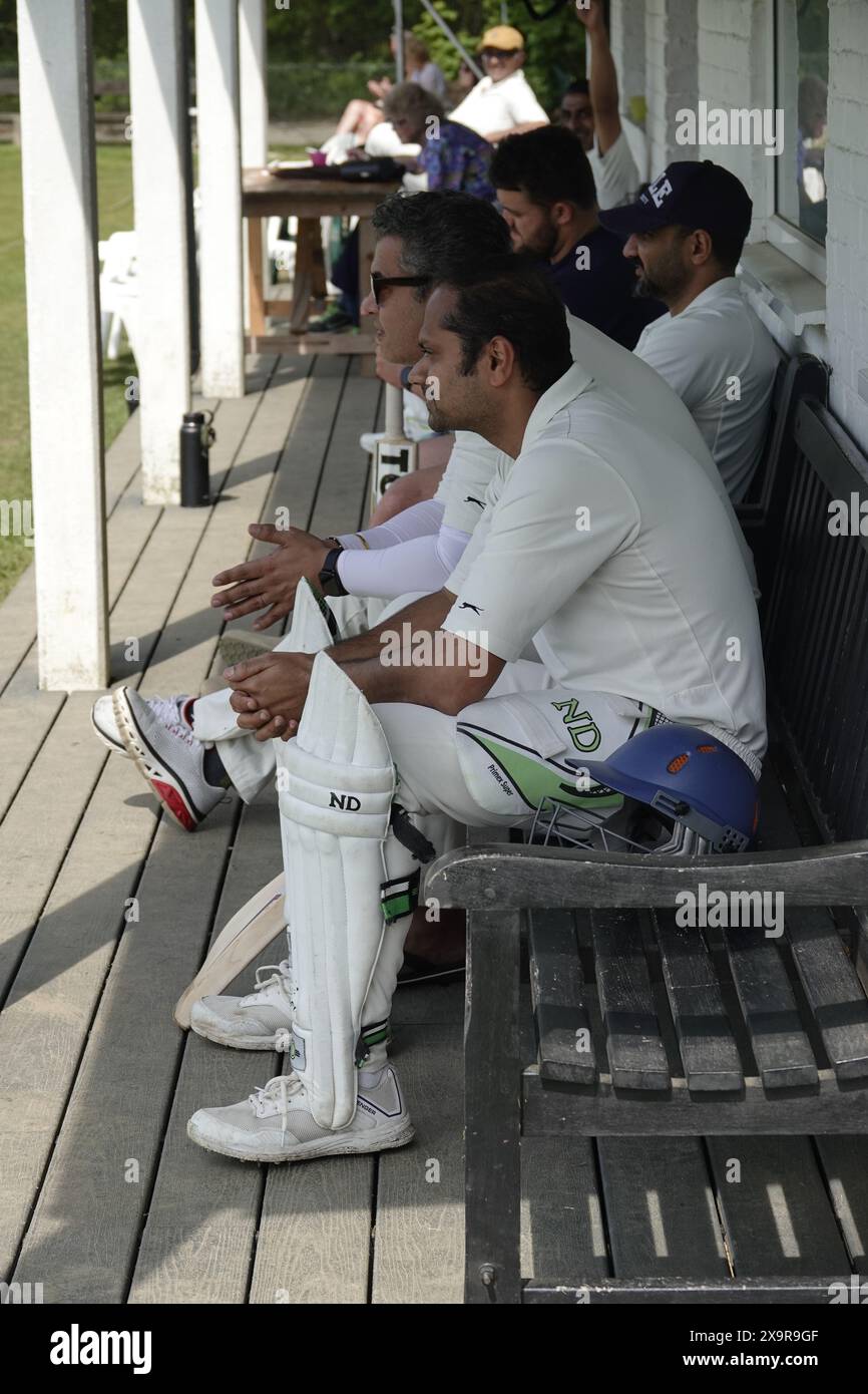 HEADLEY, Surrey, UK - 11th May, 2024 Village cricket on the village ...