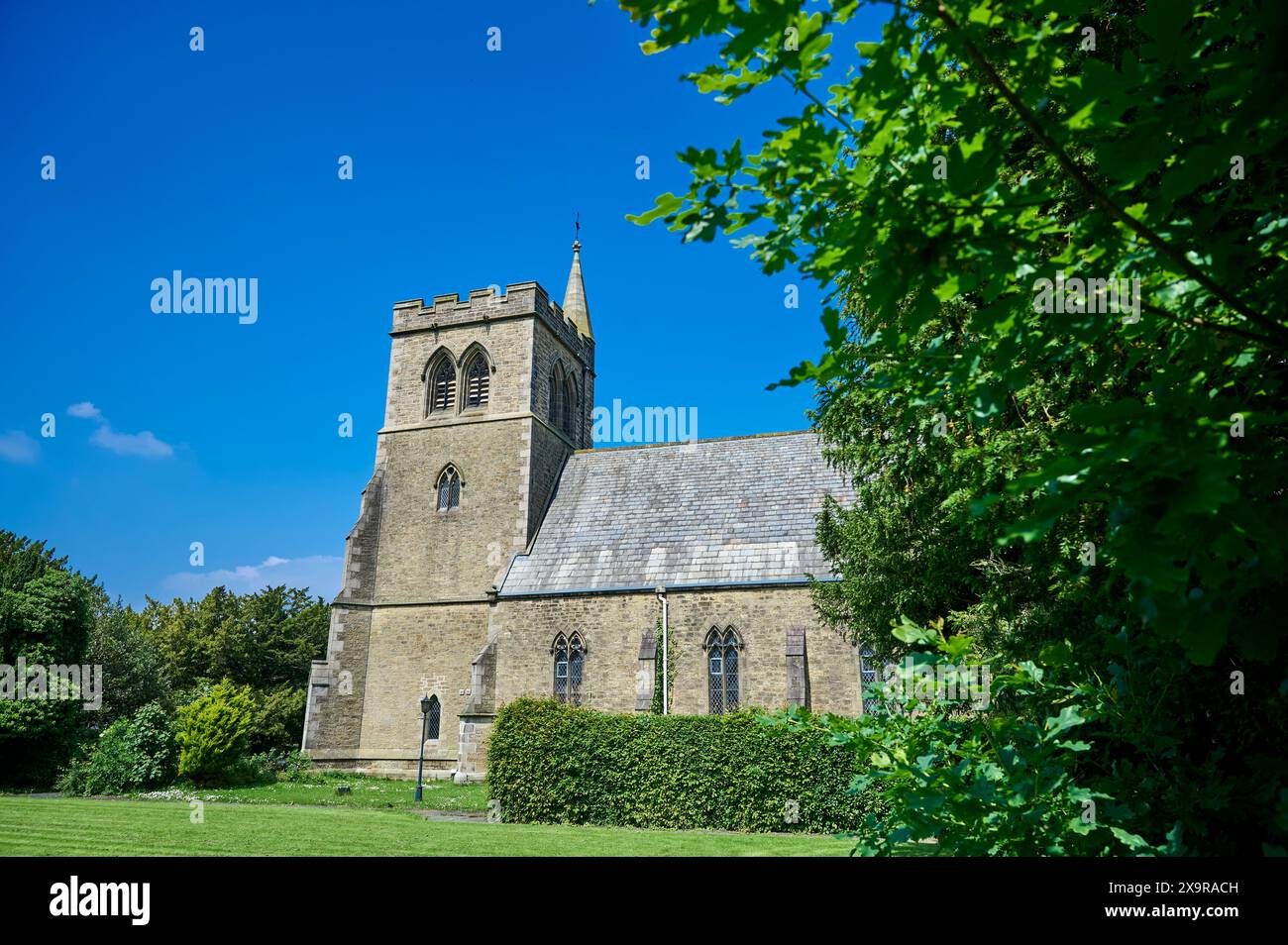 Parish church of St Mary and St Michael's,Garstang Stock Photo - Alamy