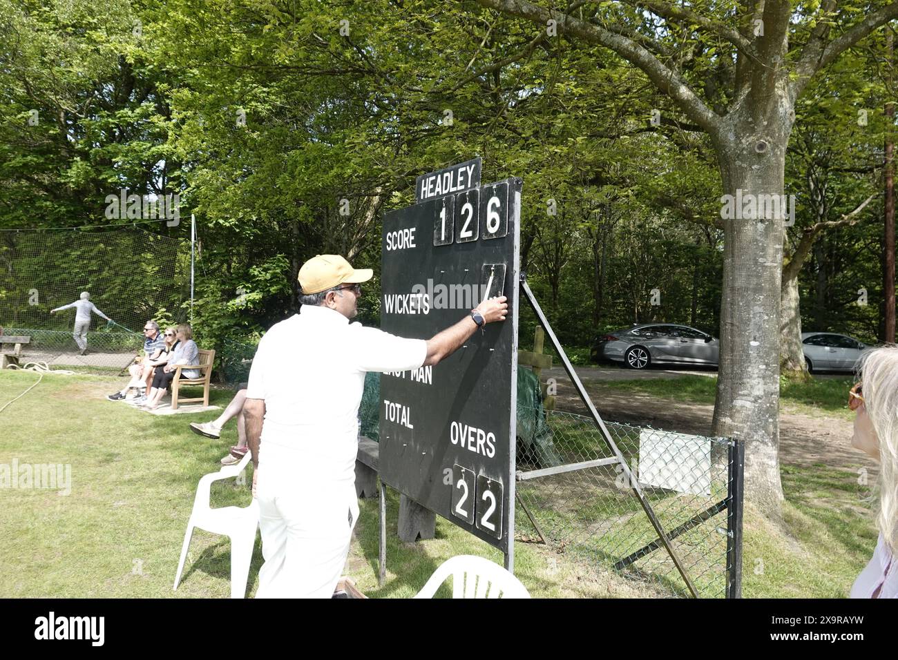 HEADLEY, Surrey, UK - 11th May, 2024 Village cricket on the village ...