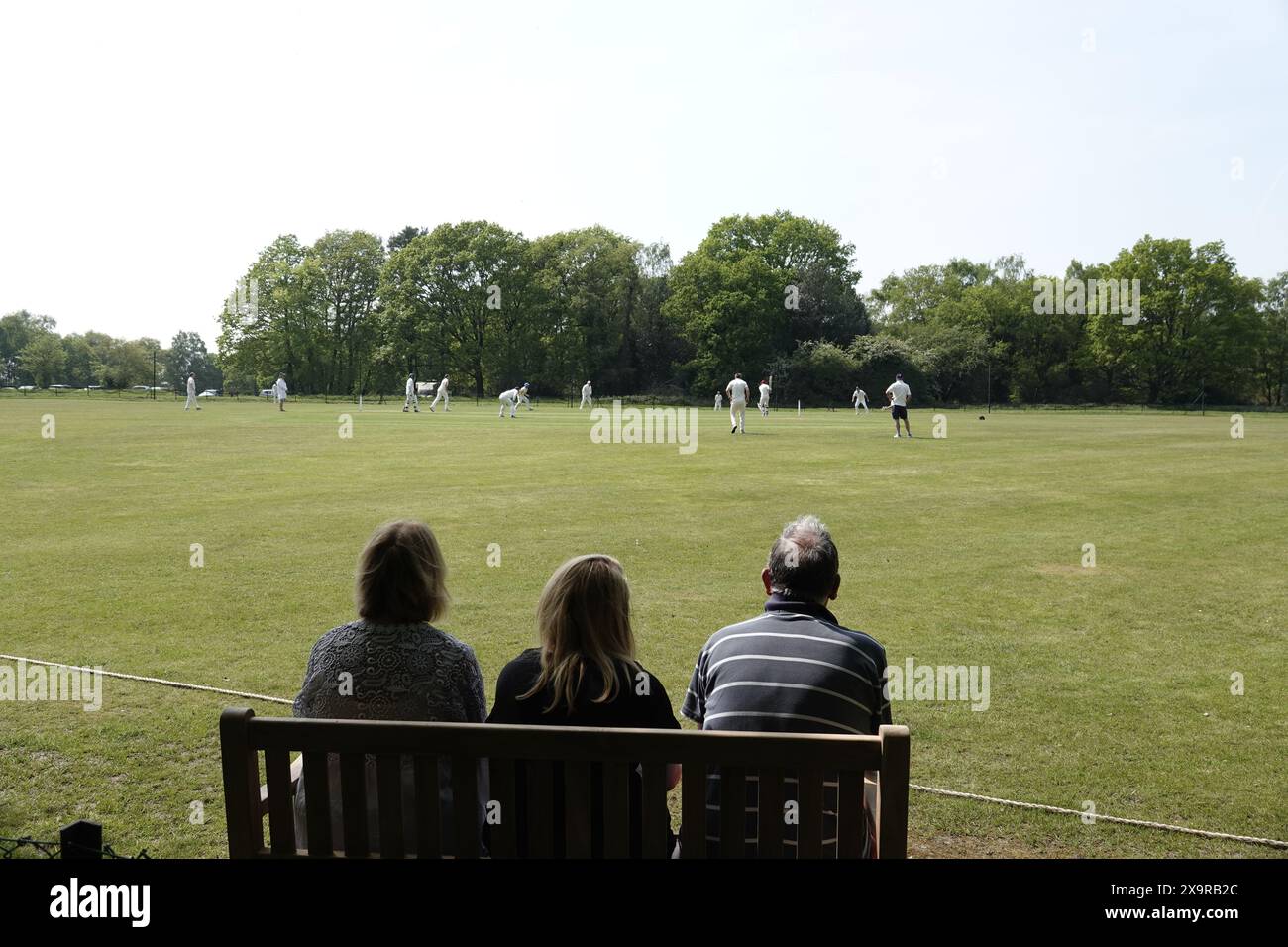 HEADLEY, Surrey, UK - 11th May, 2024 Village cricket on the village ...
