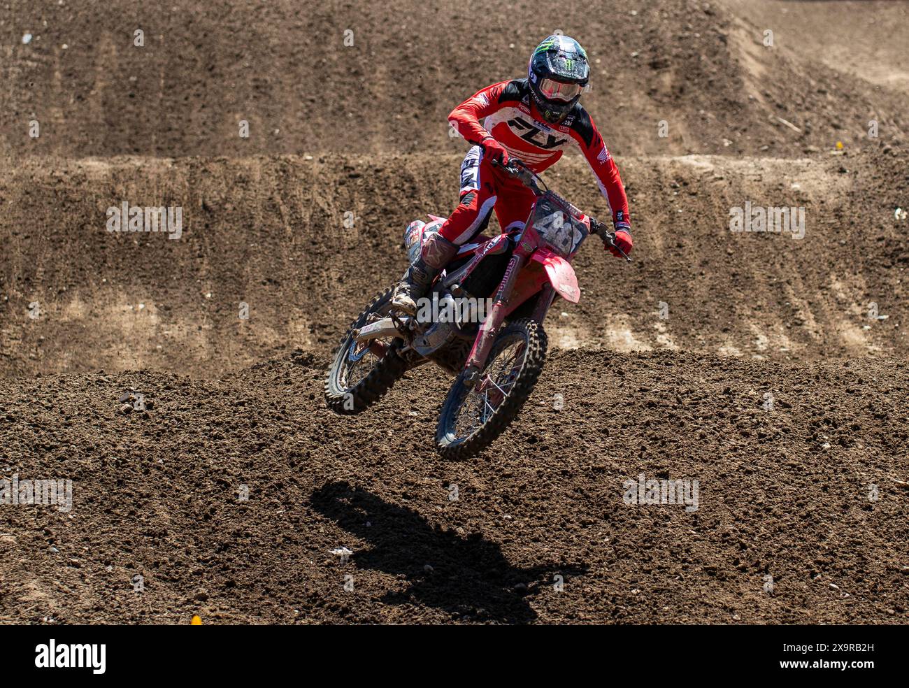 June 01 2024 Sacramento, CA USA Chance Hymas Team Honda HRC(48)gets air ...