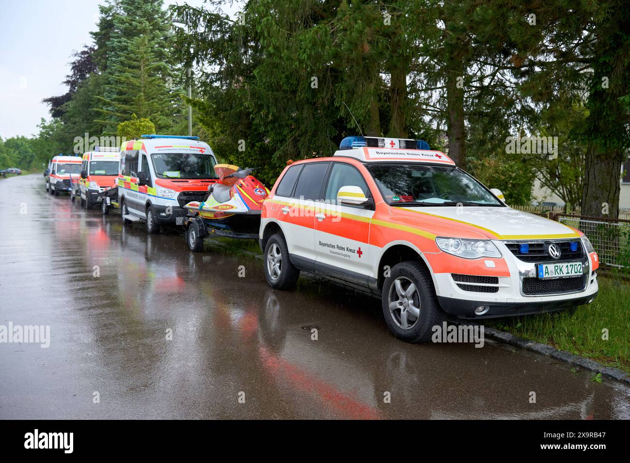 Nordendorf, Bavaria, Germany - June 2, 2024: Flood area in Nordendorf ...