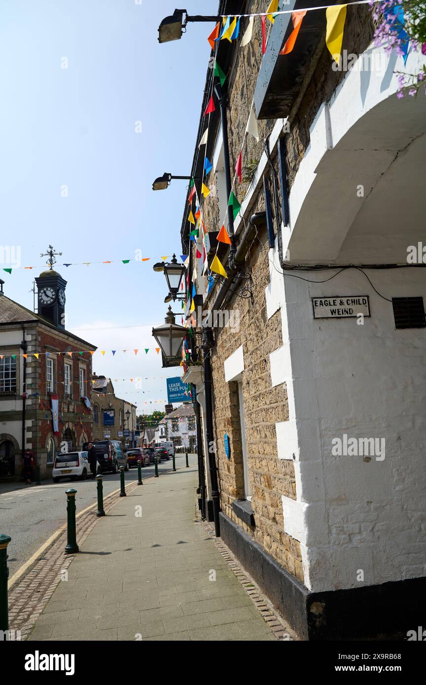 Eagle and Child pub and weind Stock Photo - Alamy