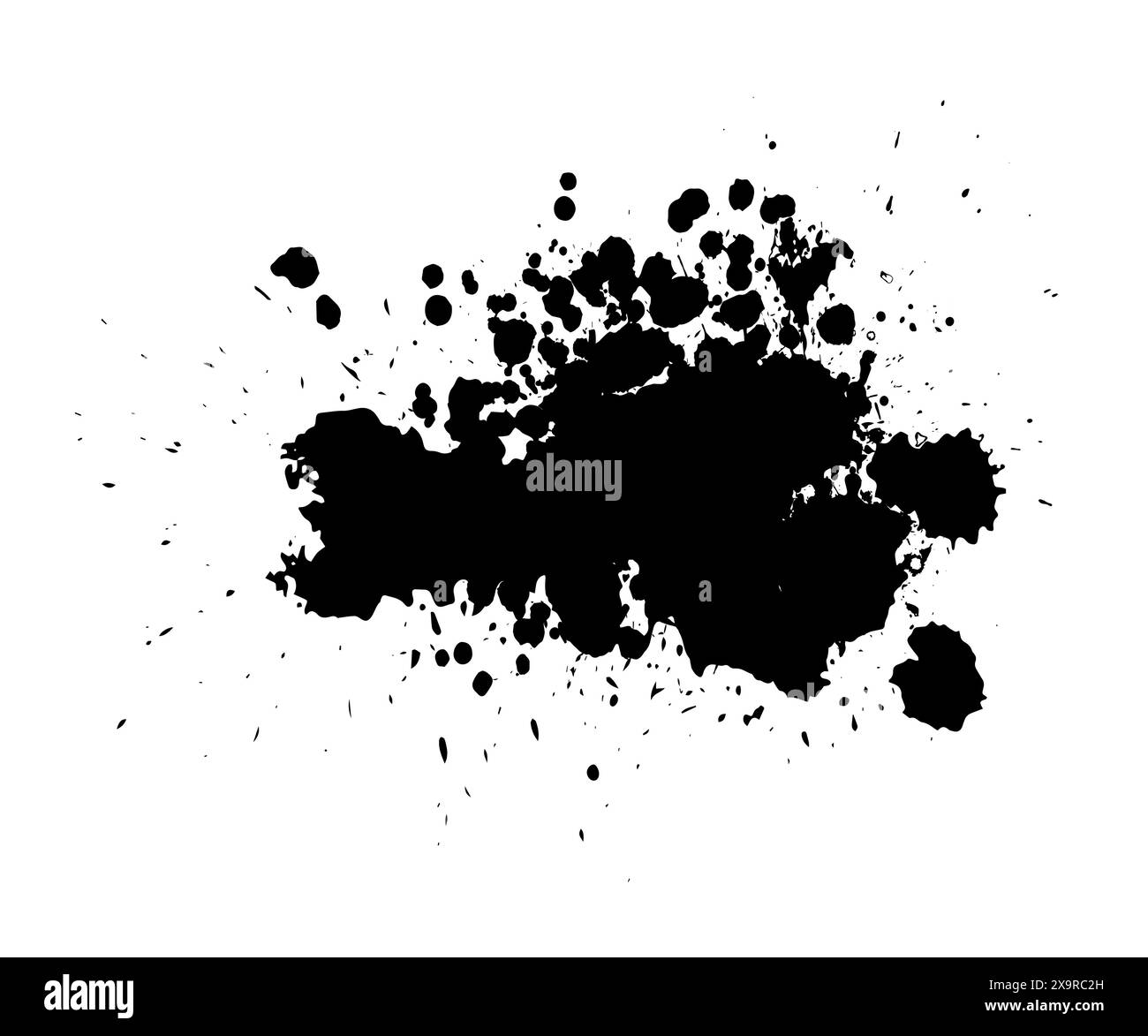 Abstract black blot object. hand drawing. Not AI, Vector illustration ...