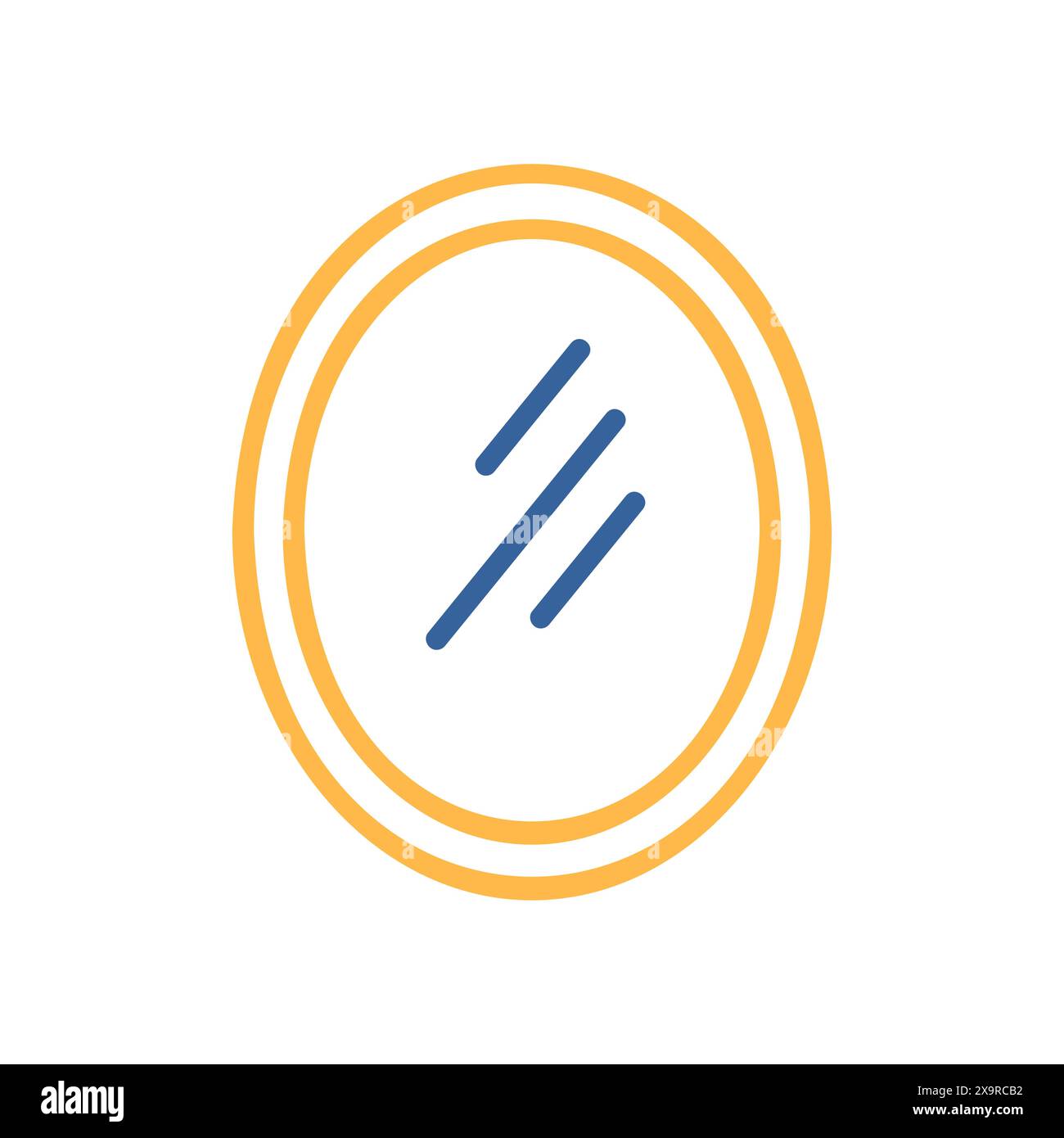 Oval mirror vector icon. Graph symbol for furniture, web site and apps ...
