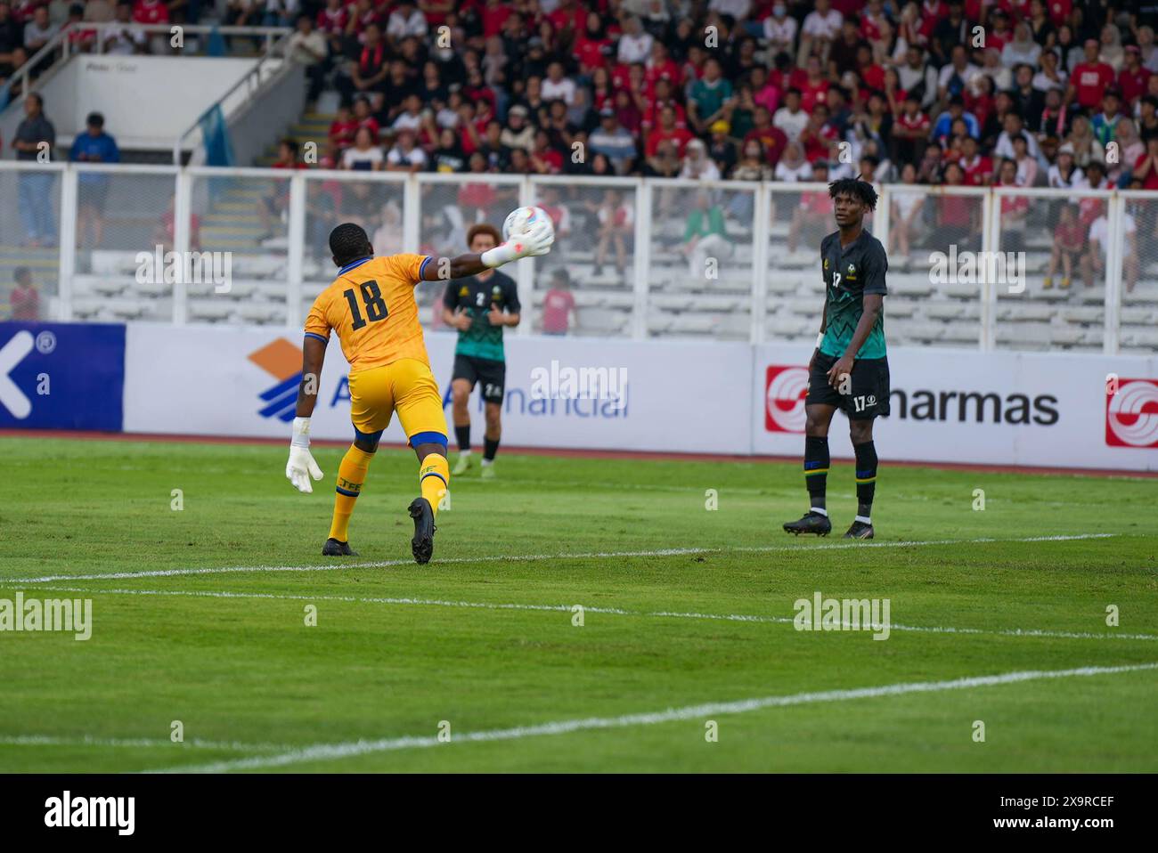 Jakarta, Indonesia, 02 June 2024 ALLY SALIM JUMA Passing ball to MIANO ...