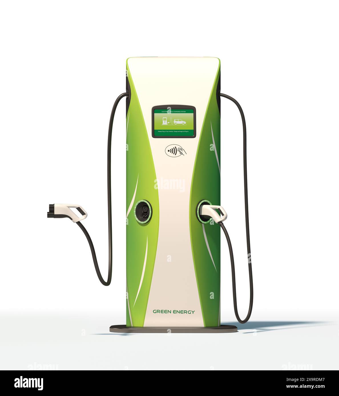 Electric charging station cut out isolated 3d render ready to plug into ...