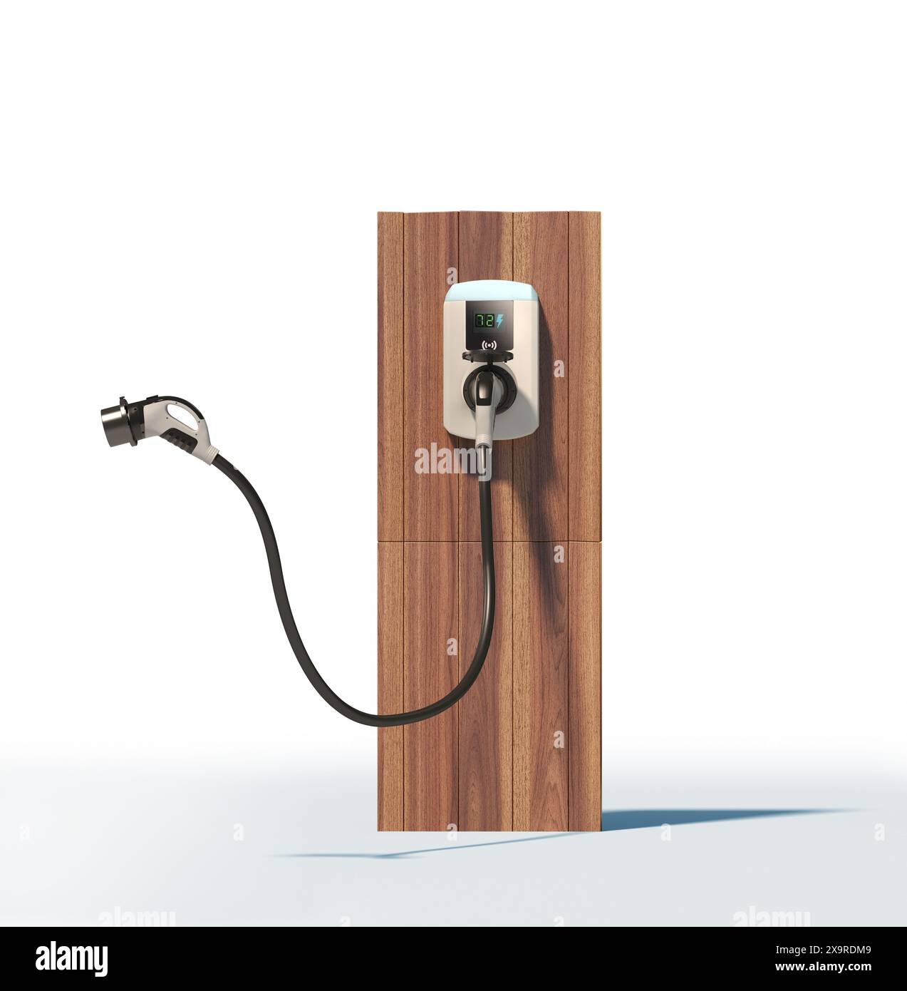 Electric charging station wall box cut out 3d render ready to plug into ...