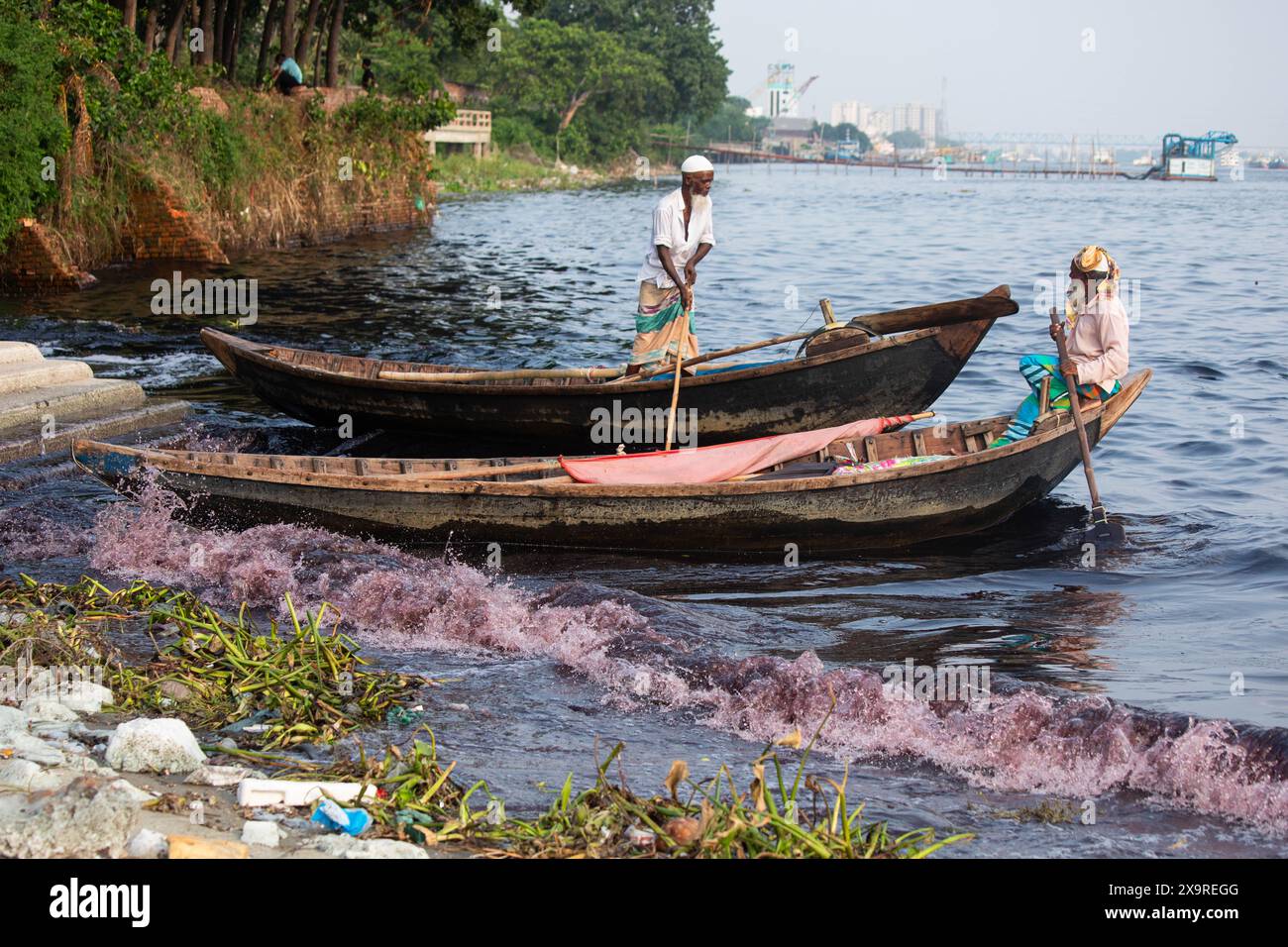 Dhaka, Bangladesh. 2nd June, 2024. Buriganga river is being polluted ...