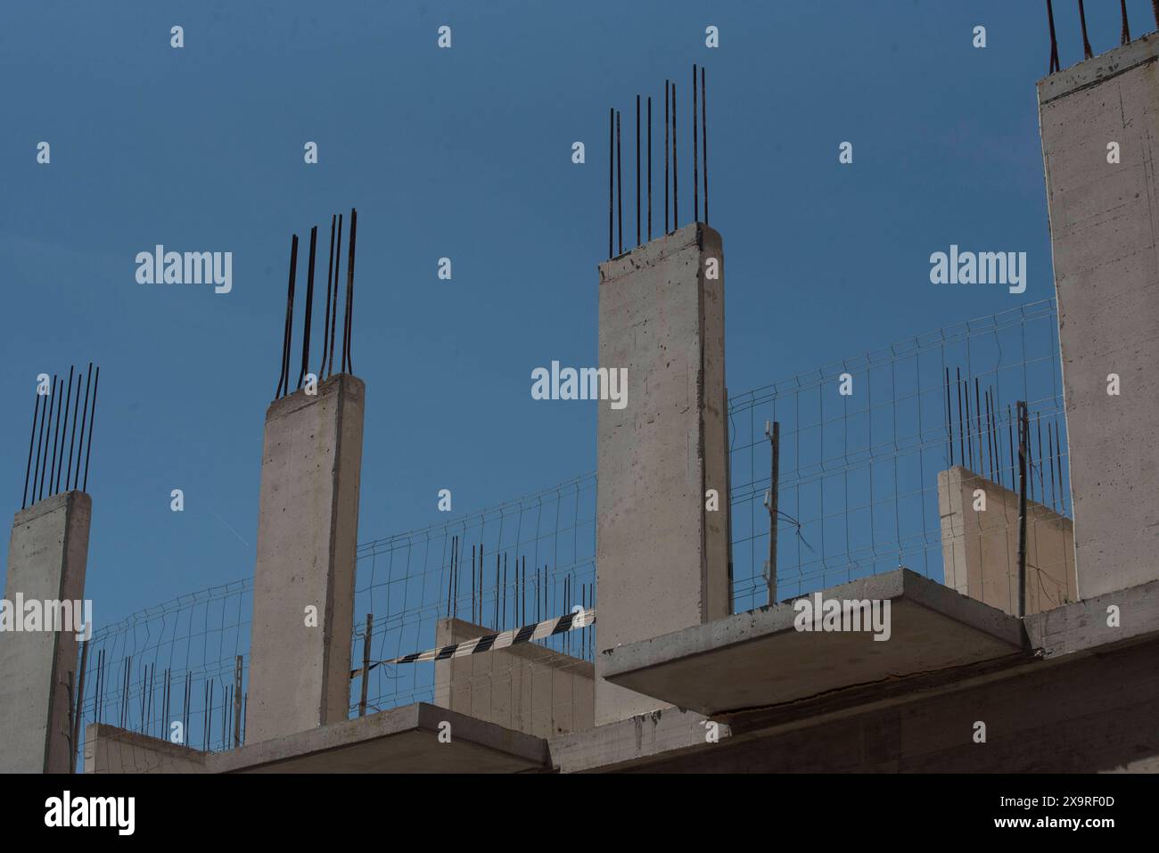 concrete engineering or concrete construction, building architecture in ...