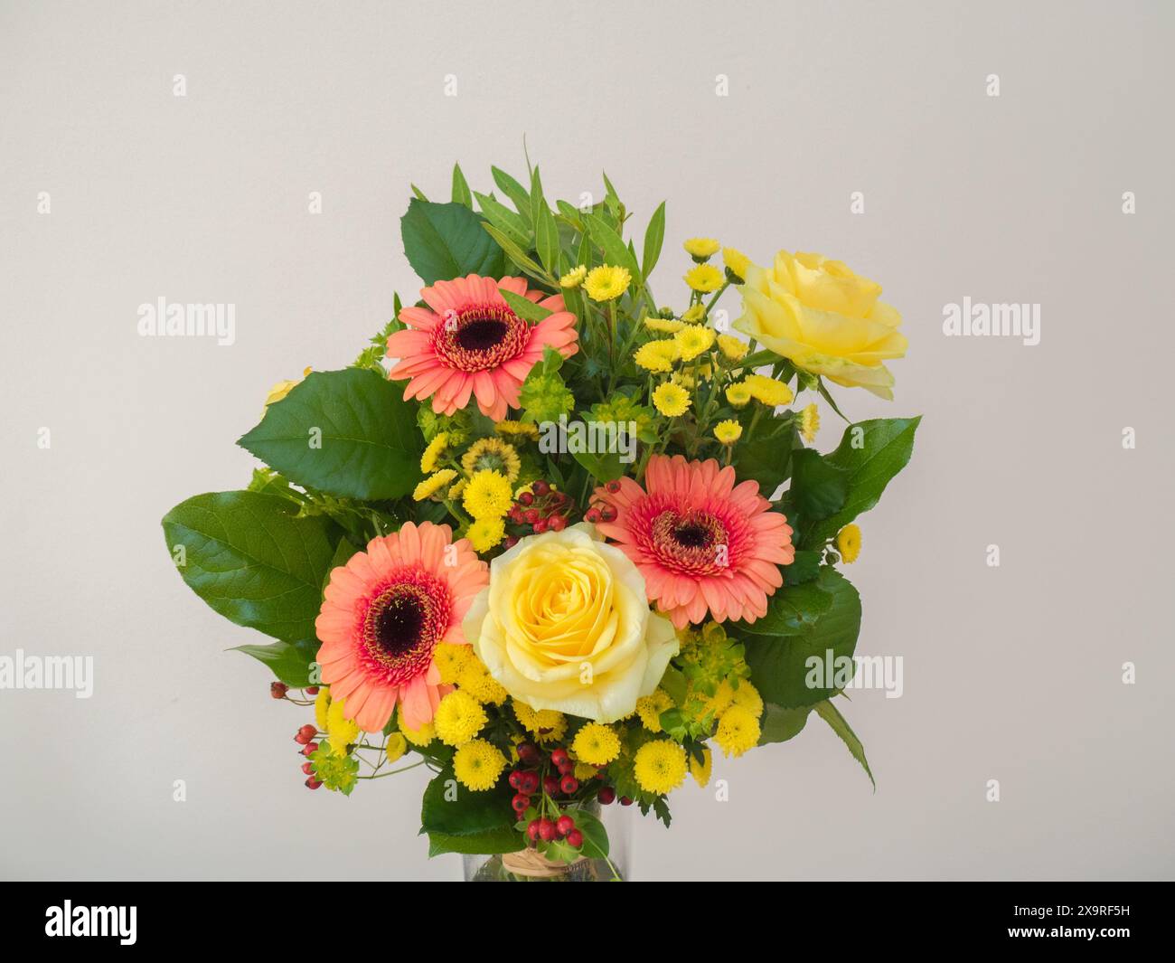 A bouquet of flowers with vivid colors and various species. The bouquet ...