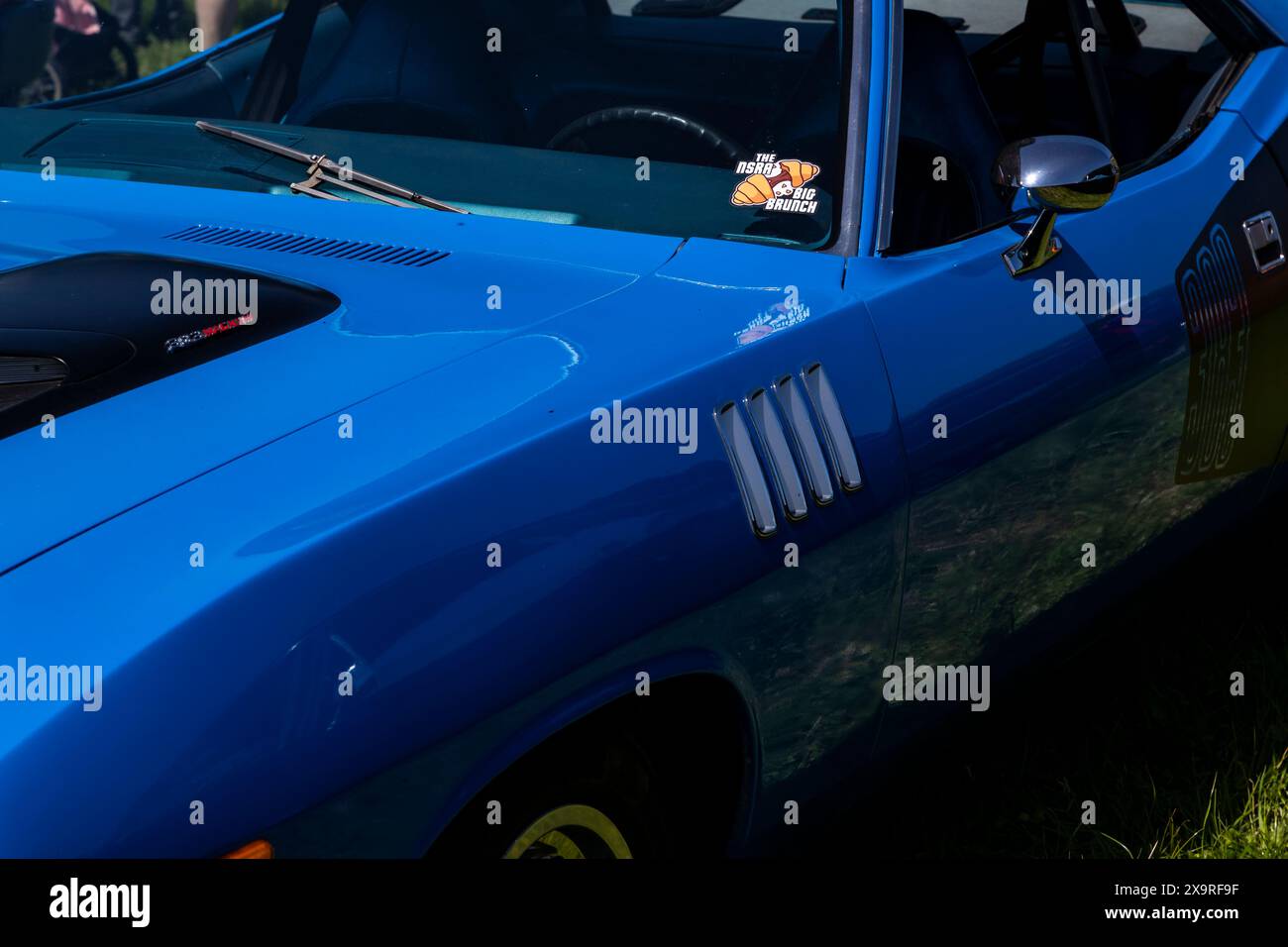 Window sticker at Hanley car meet Stock Photo - Alamy