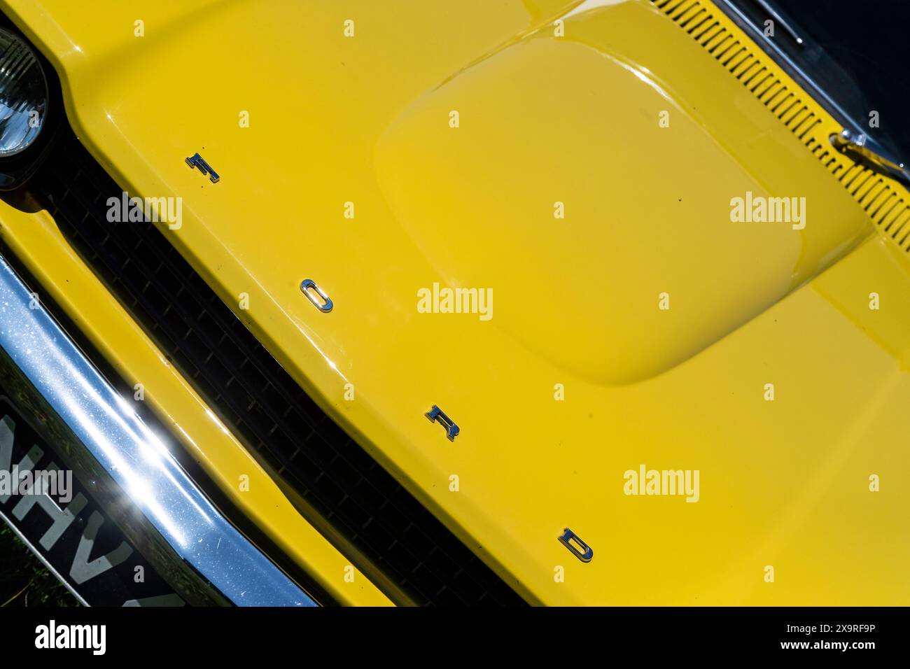 Mk 1 Ford Capri in yellow at Hanley car meet Stock Photo - Alamy