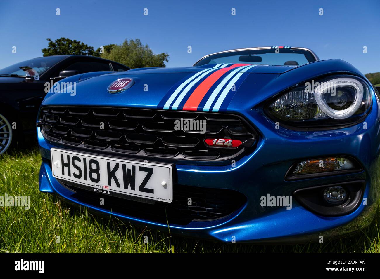 Fiat 124 Spider sports car at Hanley car meet Stock Photo - Alamy