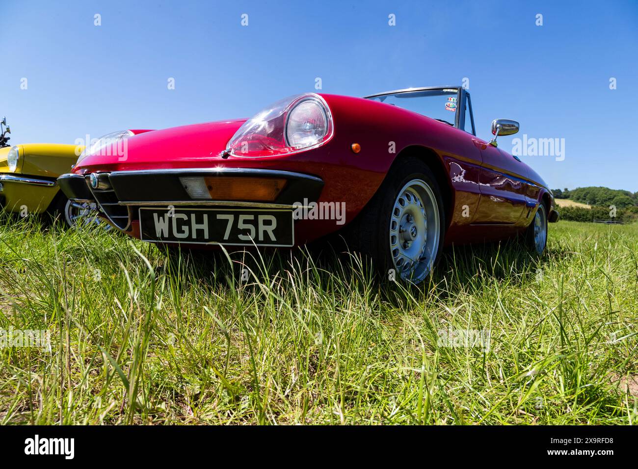 Red Alpha Romeo convertible at Hanley car meet Stock Photo - Alamy