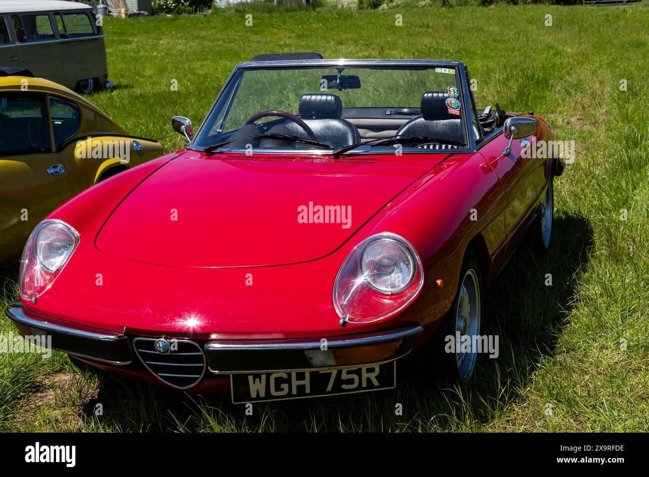 Red Alpha Romeo convertible at Hanley car meet Stock Photo - Alamy
