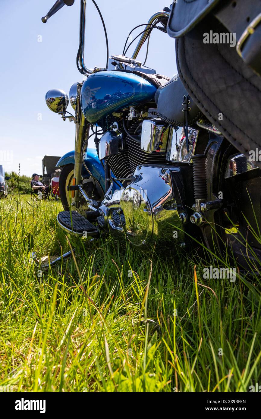 Harley Davidson chopper at Hanley car meet Stock Photo - Alamy