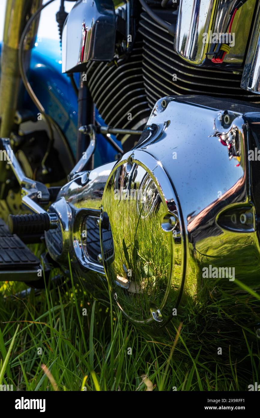 Harley Davidson chopper at Hanley car meet Stock Photo - Alamy