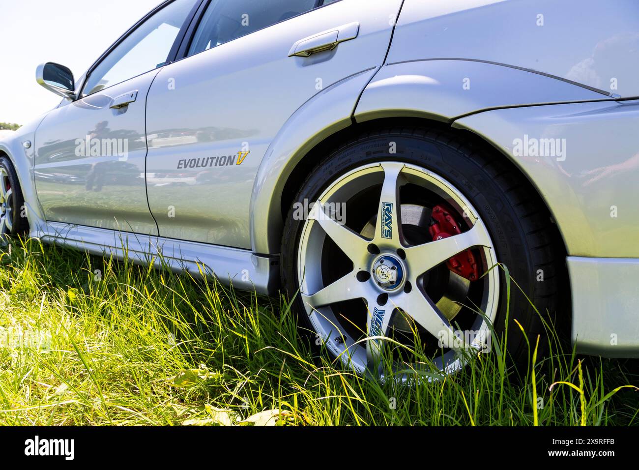 Mitsubishi Evolution V at Hanley car meet Stock Photo - Alamy