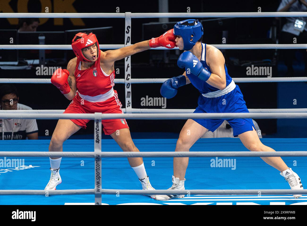 Bangkok, Thailand. 02nd June, 2024. Baison Manikon (Blue) of Thailand ...