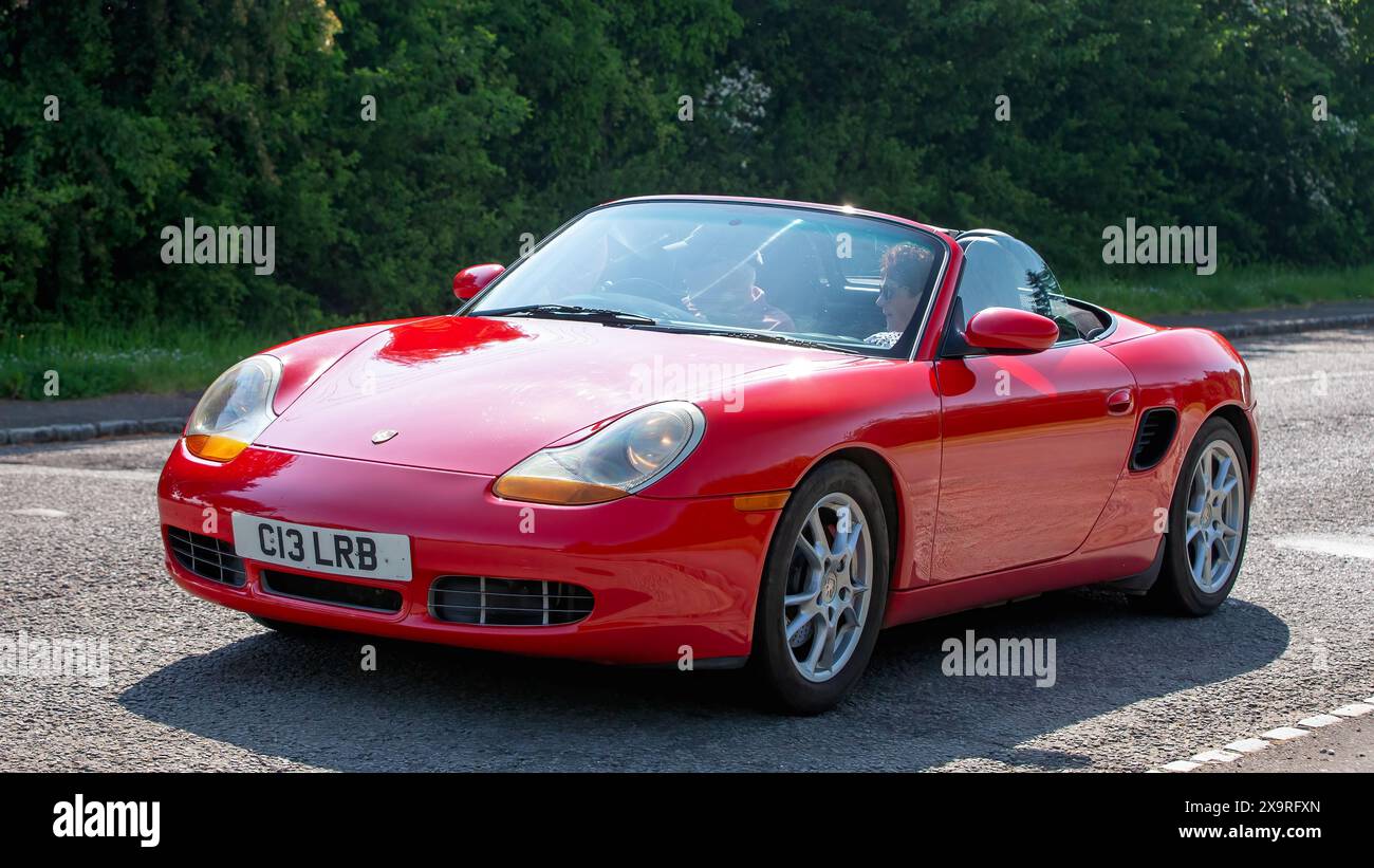 Stoke Goldington,UK - May 11th 2024: 2001 red Porsche Boxster car ...