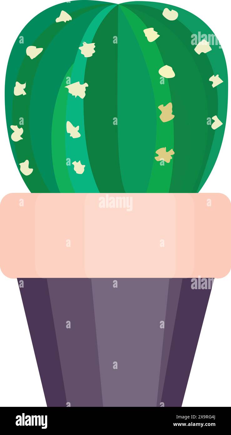 Cactus in pot on white background Stock Vector Image & Art - Alamy