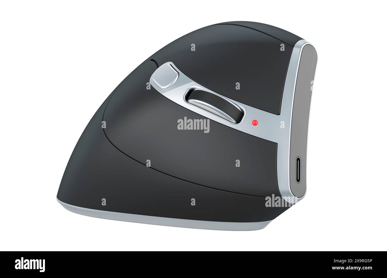 Vertical Ergonomic Wireless Computer Mouse, 3D rendering isolated on white background Stock ...
