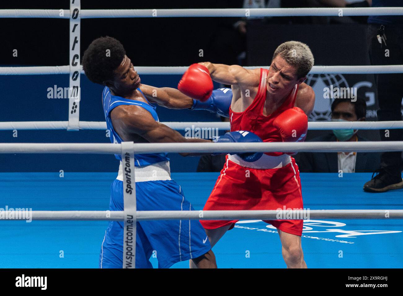 Bangkok, Thailand. 02nd June, 2024. Roscoe Hill (Blue) of USA and Gan ...