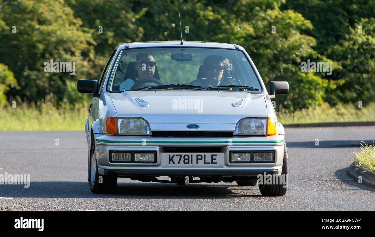 Stony Stratford,UK - June 2nd 2024: 1992 silver Ford Fiesta rs turbo ...