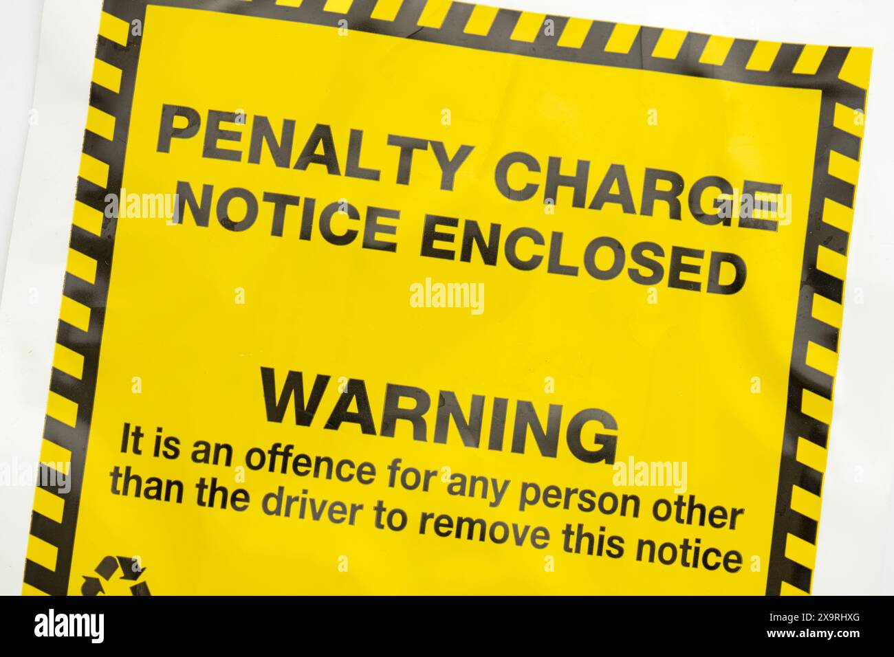 parking fine - yellow penalty charge notice - UK Stock Photo - Alamy