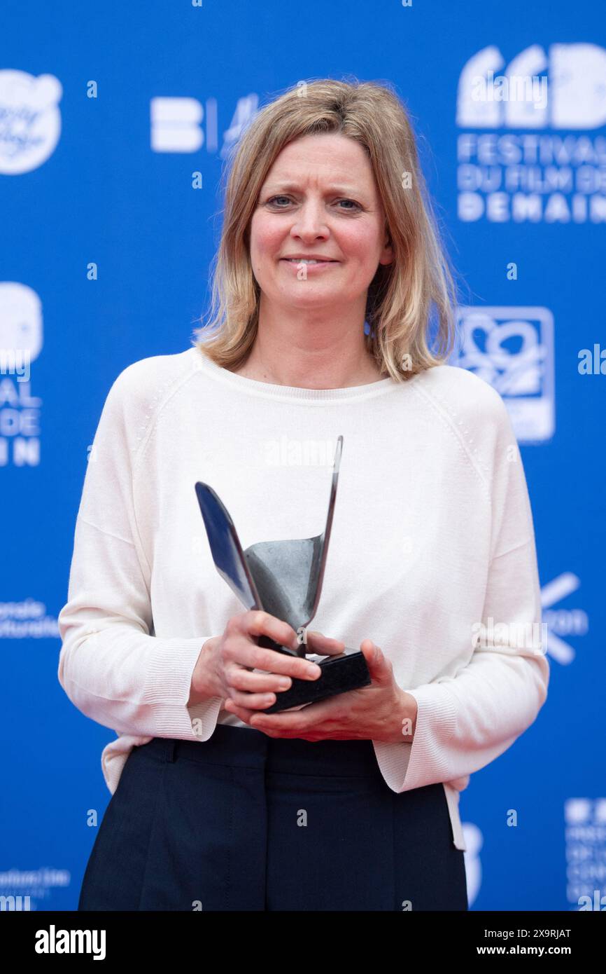 Vierzon, France. 02nd June, 2024. Jennifer Devoldere posing with her ...