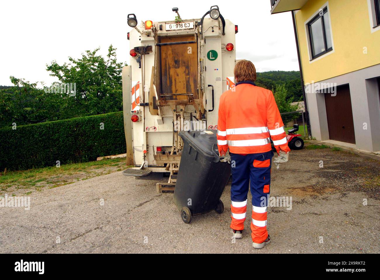 a garbage at the waste collection, waste separation and recycling ...