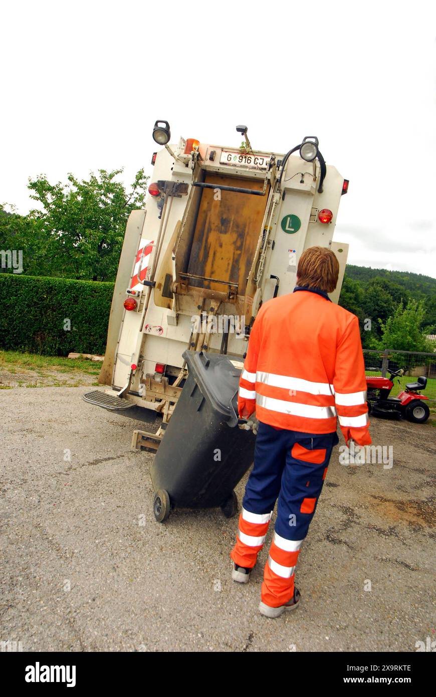 a garbage at the waste collection, waste separation and recycling ...