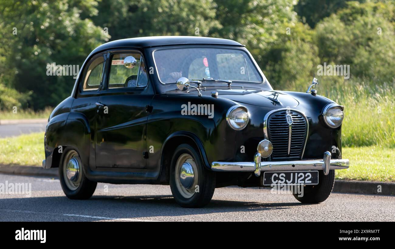 Stony Stratford,UK - June 2nd 2024: 1955 black Austin A30 seven classic ...
