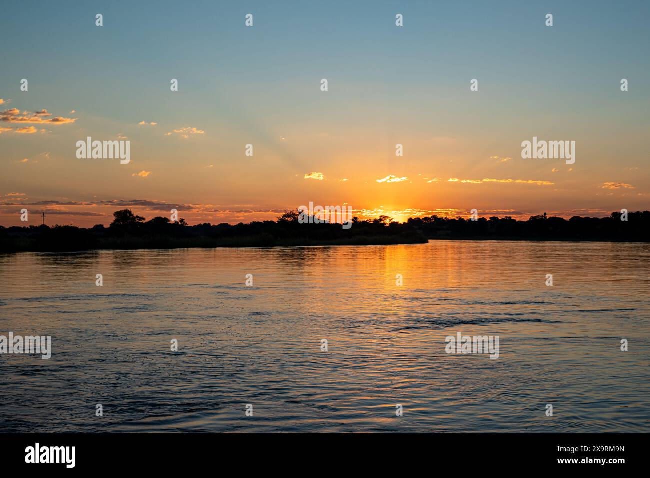 Namibia, Zambezia (Caprivi) Region, Rundu, Okavango River Stock Photo ...