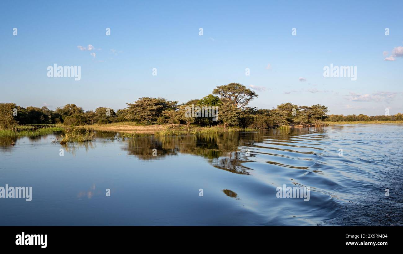 Namibia, Zambezia (Caprivi) Region, Rundu, Okavango River Stock Photo ...