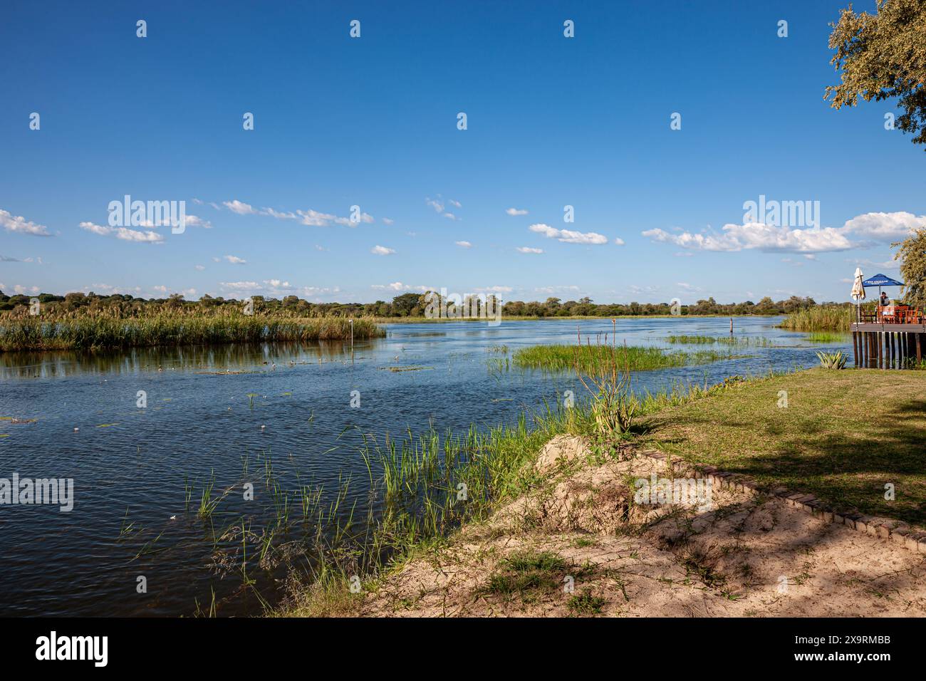 Namibia, Zambezia (Caprivi) Region, Rundu, Okavango River Stock Photo ...