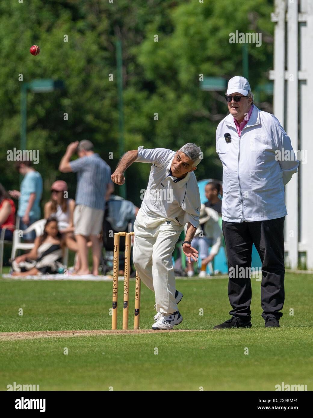 London, UK 2nd Jun 2024. Sadiq Kahn in charity cricket match. Streatham ...
