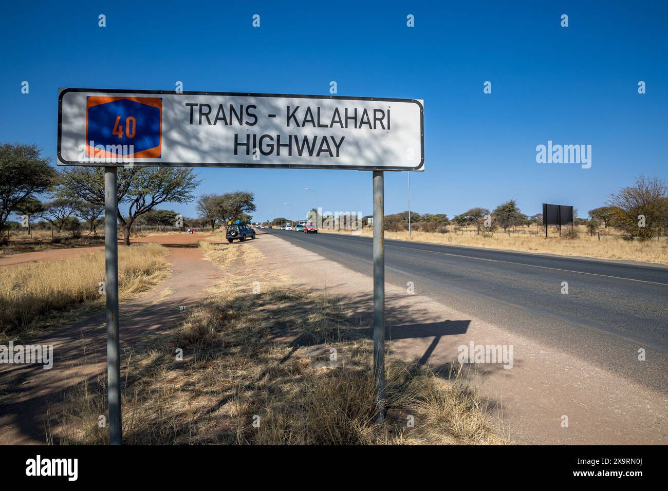 Namibia, Omaheke Region, Gobabis, Beginning of the Trans-Kalahari ...