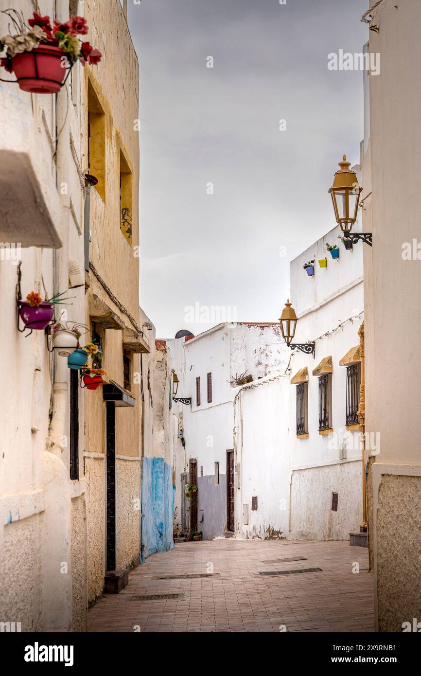 Rabat, Morocco - March 22, 2024: Typical street and architecture in the ...
