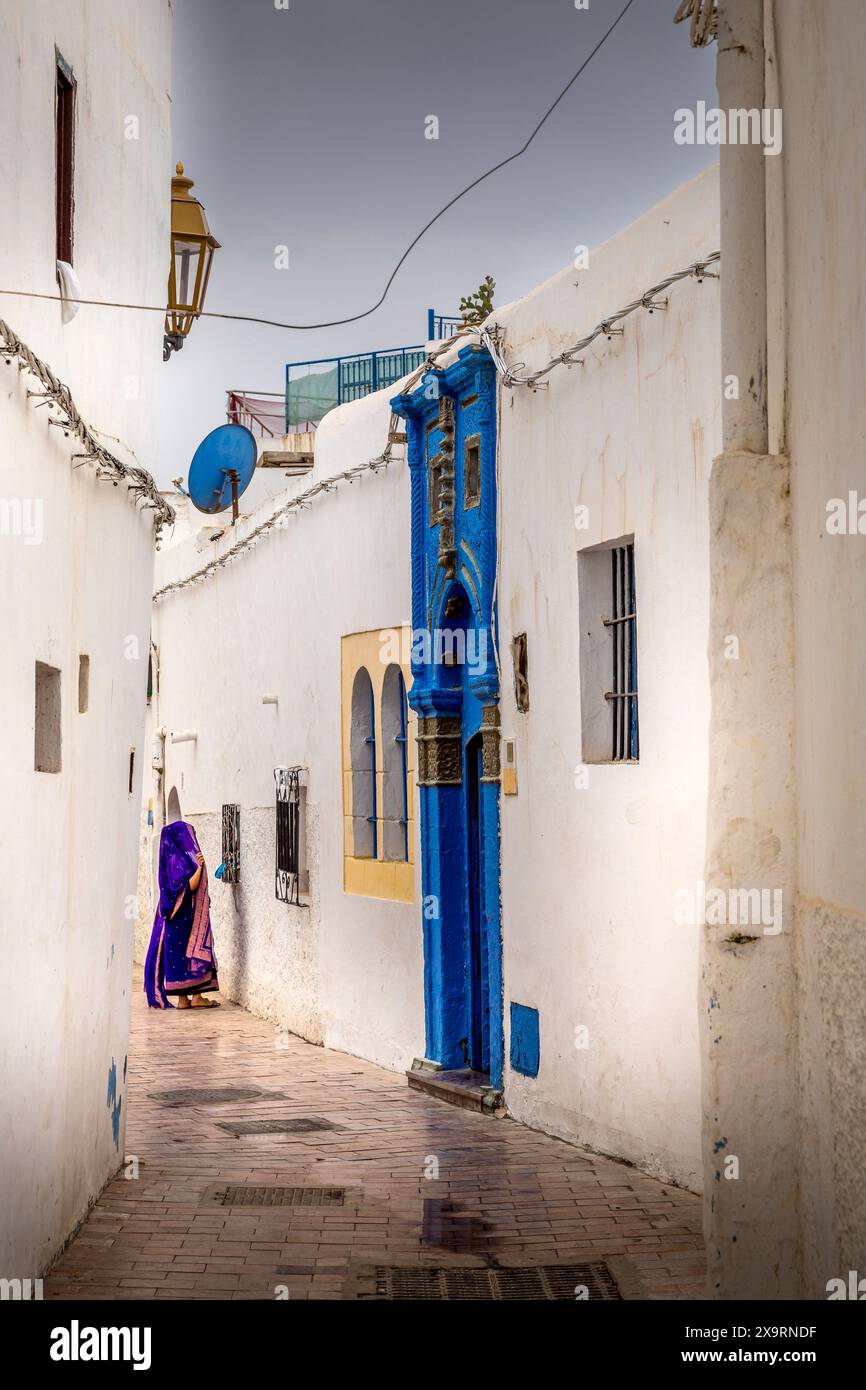 Rabat, Morocco - March 22, 2024: Typical street and architecture in the ...