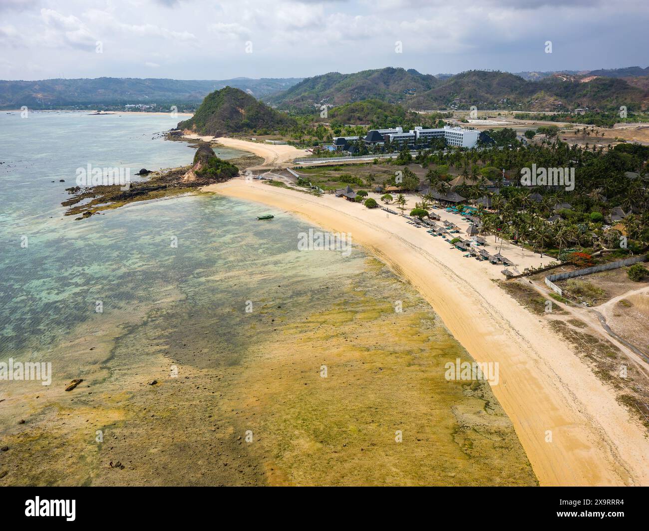 Aerial view of Seger (Mandalika) beach near Kuta, Lombok Stock Photo ...