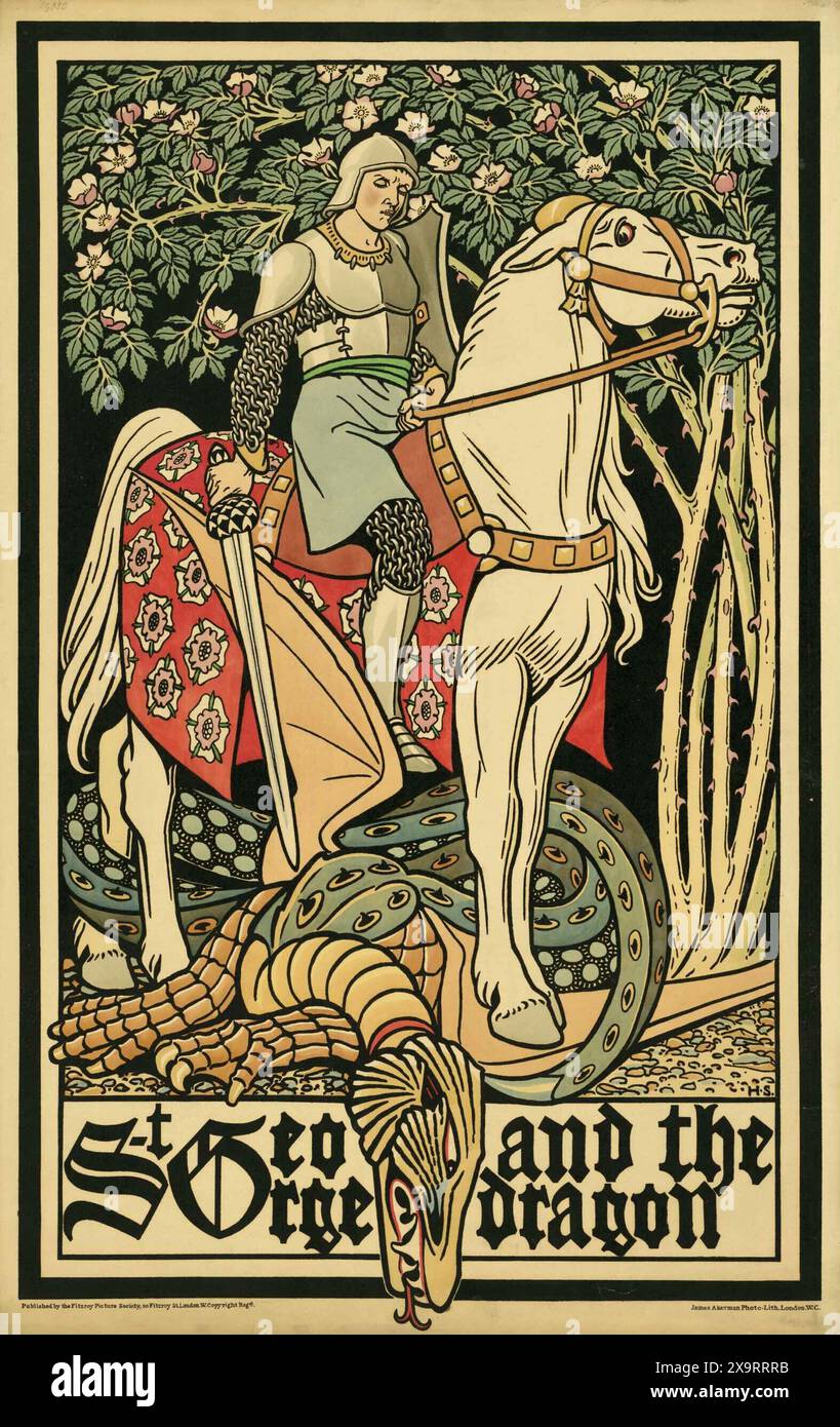 "Saint George and the Dragon" from art by Heywood Sumner. From "The ...