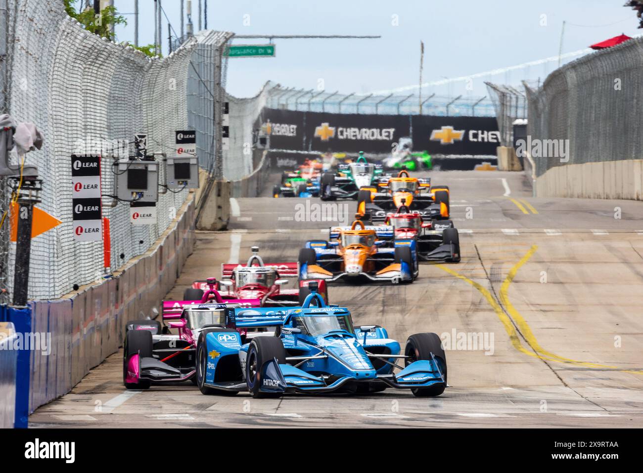 June 2nd, 2024: Team Penske driver Scott McLaughlin (3) drives during ...