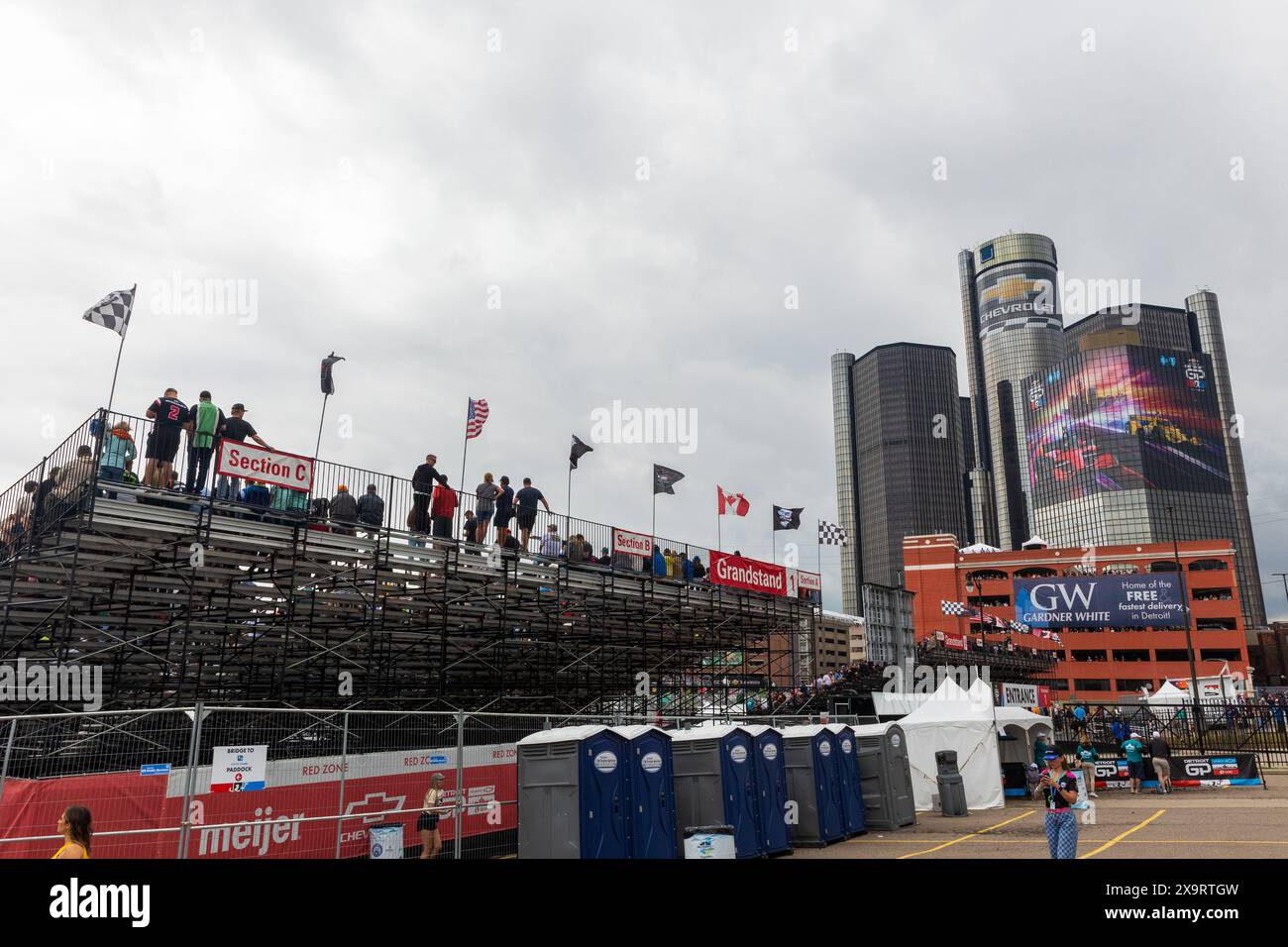 Detroit, Michigan, USA. June 2nd, 2024: Fans watch the race in the ...
