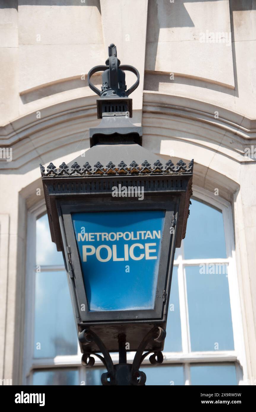Sign for the Metropolitan Police Station, Bow Road, Bow, East London ...