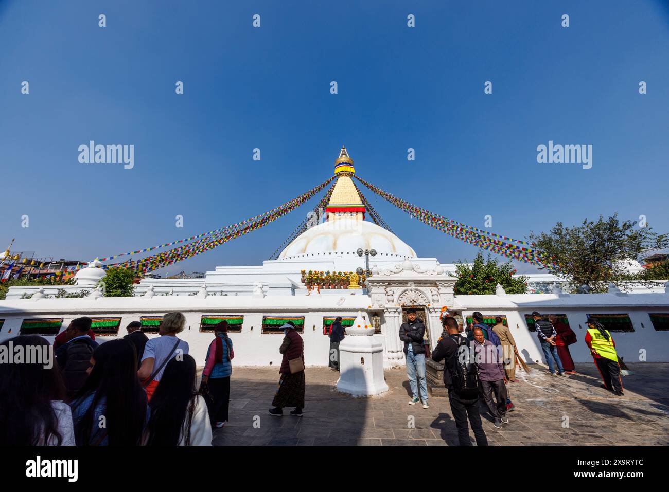 The iconic Boudhanath Stupa (Buddha Stupa), Kathmandu, Nepal Stock ...