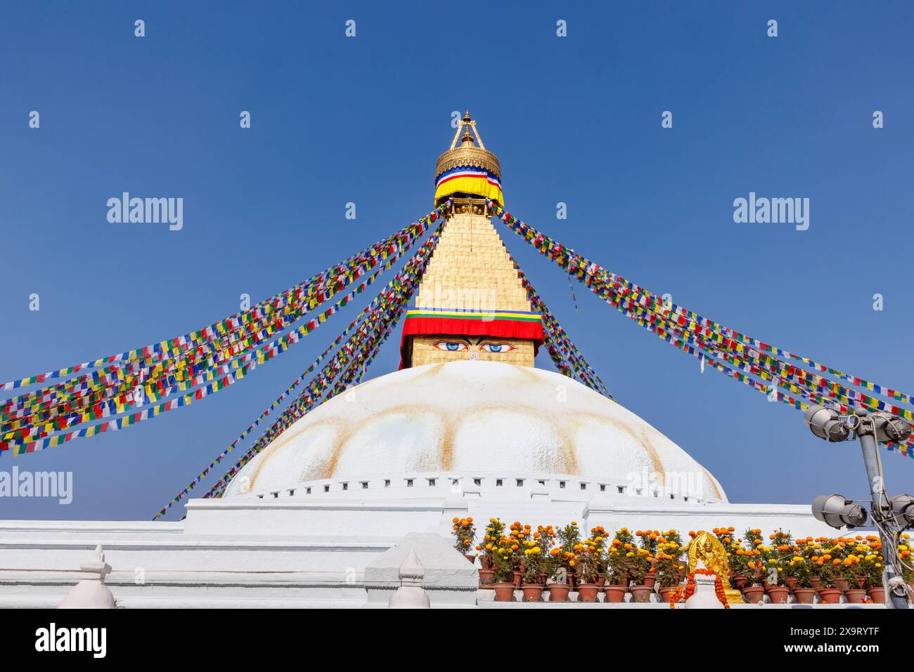 The iconic gilded Boudhanath Stupa (Buddha Stupa), Kathmandu, Nepal ...