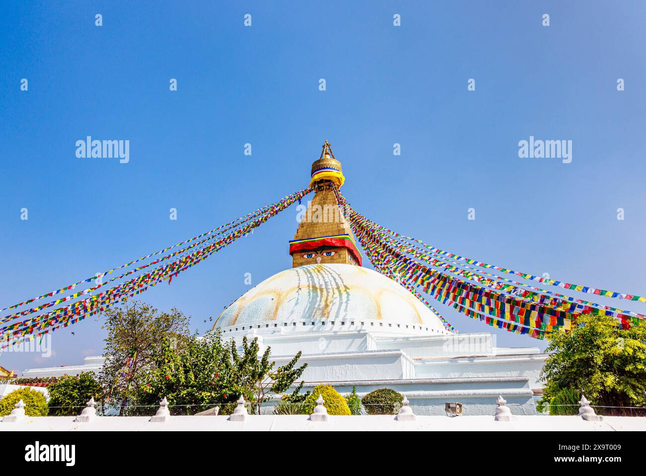 The iconic gilded Boudhanath Stupa (Buddha Stupa), Kathmandu, Nepal ...