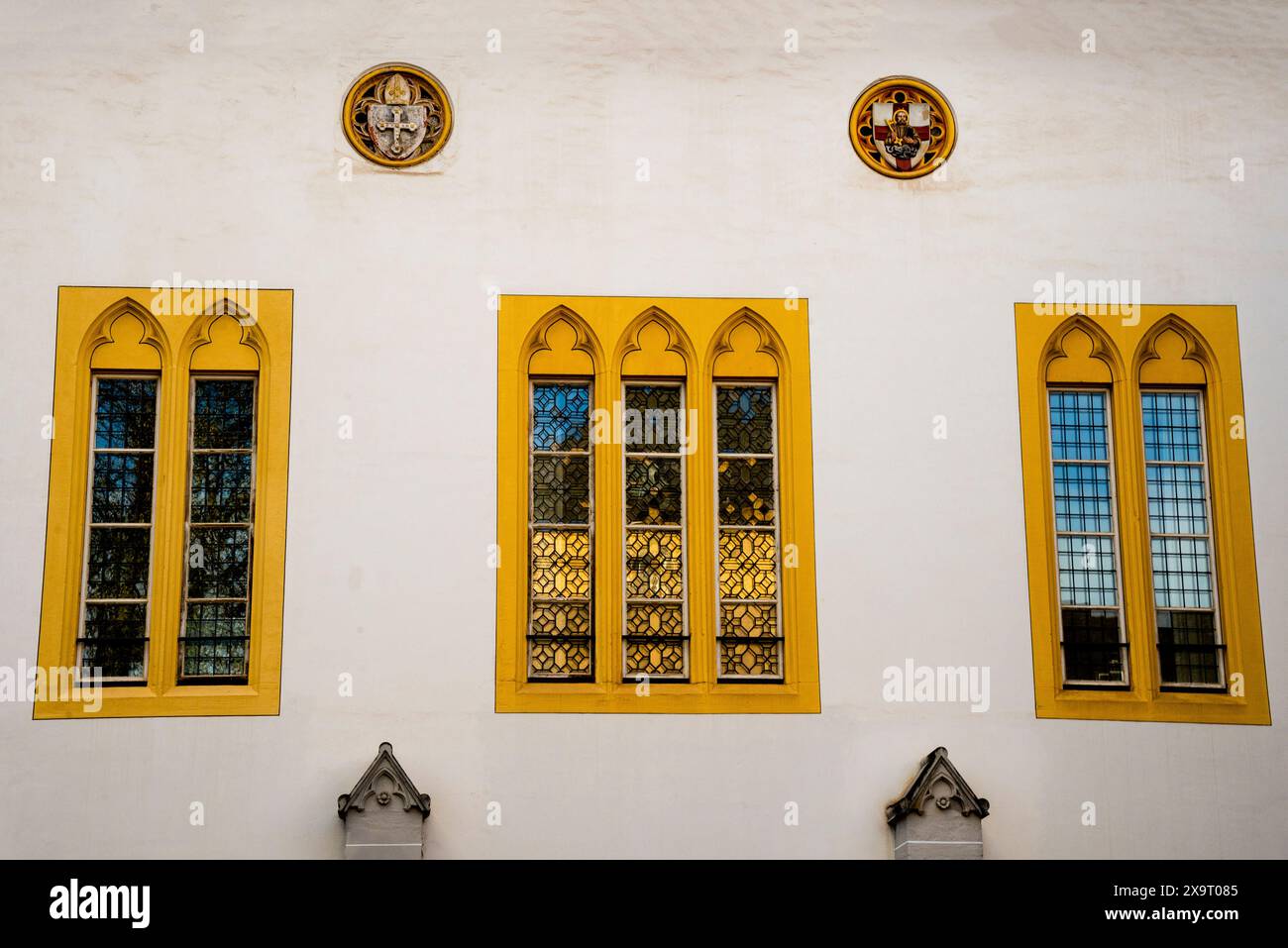 Late Gothic trefoil windows in Trier, Germany Stock Photo - Alamy